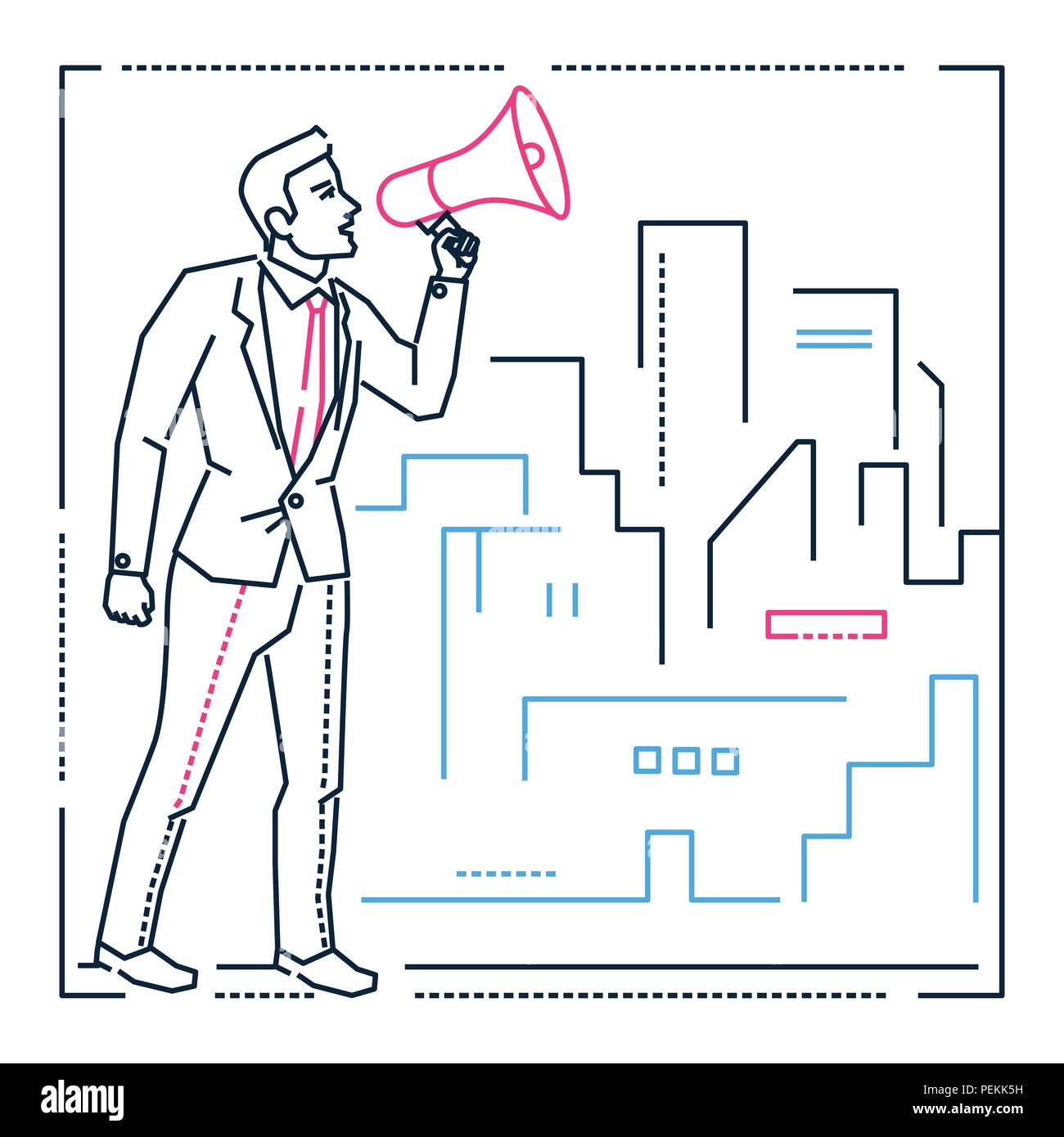 Pink megaphone design Stock Vector Images - Alamy