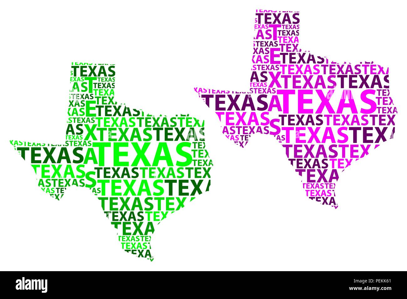 Sketch Texas (United States of America, The Lone Star State) letter ...