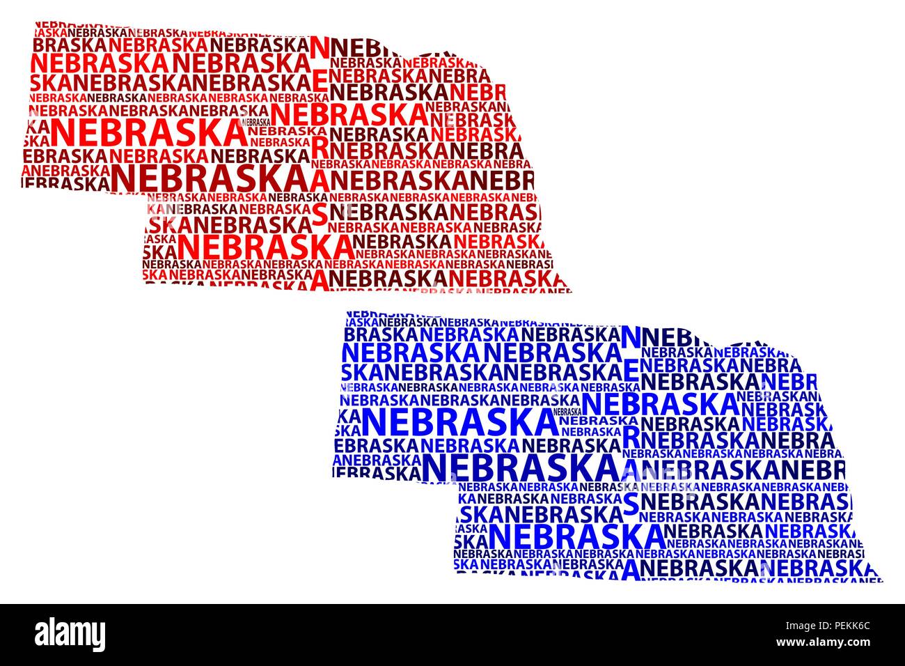 Sketch Nebraska (United States of America, Cornhusker State) letter ...