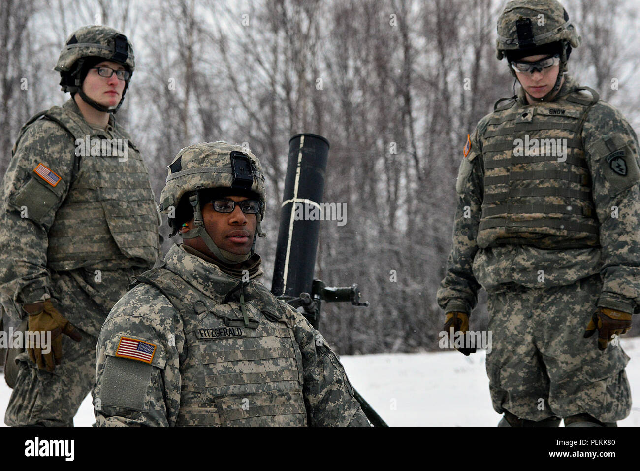Pfc. Corey Peters (left), Pfc. Darius Fitzgerald (center) and Spc ...
