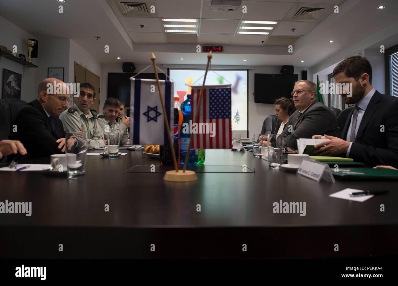 Deputy Secretary of Defense Bob Work meets with local leaders in Tel ...