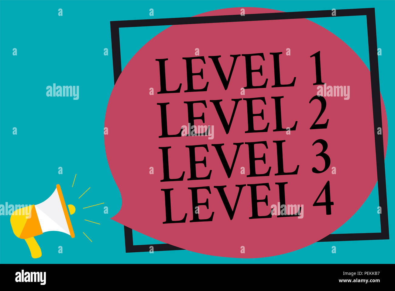 Handwriting text writing Level 1 Level 2 Level 3 Level 4. Concept ...