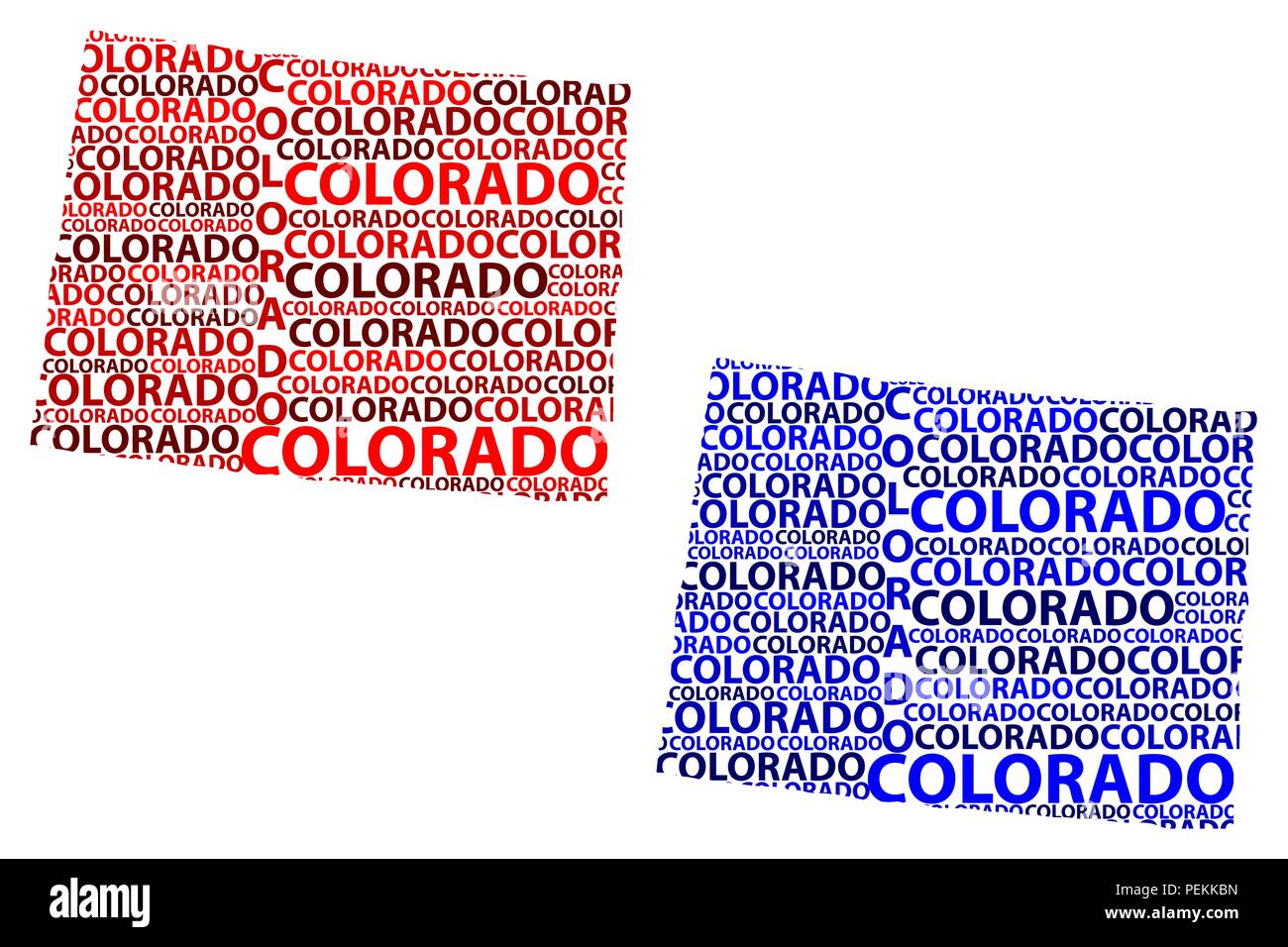 Sketch Colorado (United States of America, The Centennial State) letter ...
