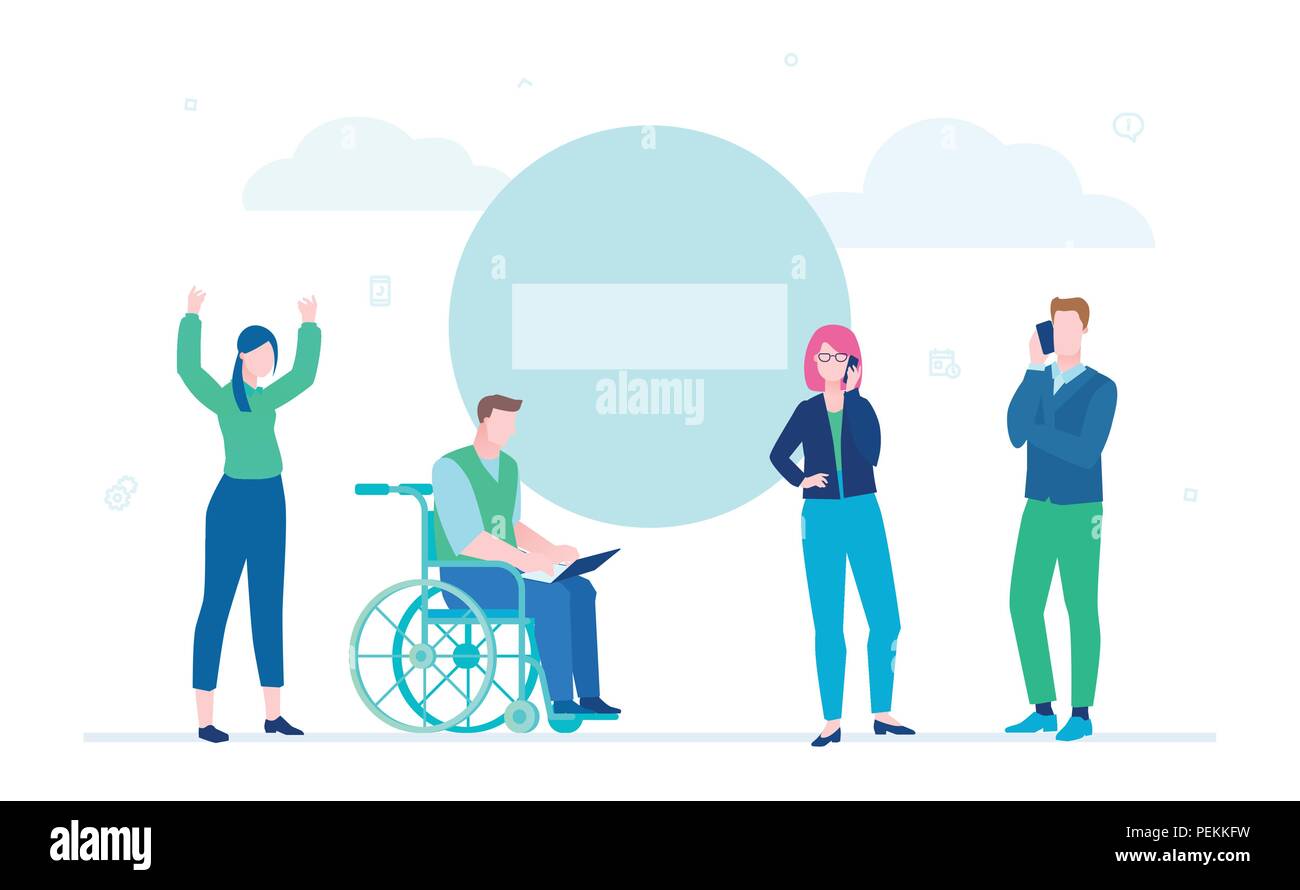 Business problem - flat design style colorful illustration Stock Vector ...