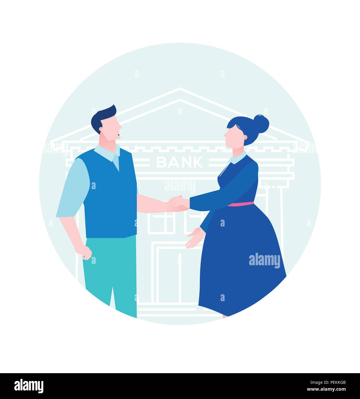 Partnership - modern flat design style colorful illustration Stock ...