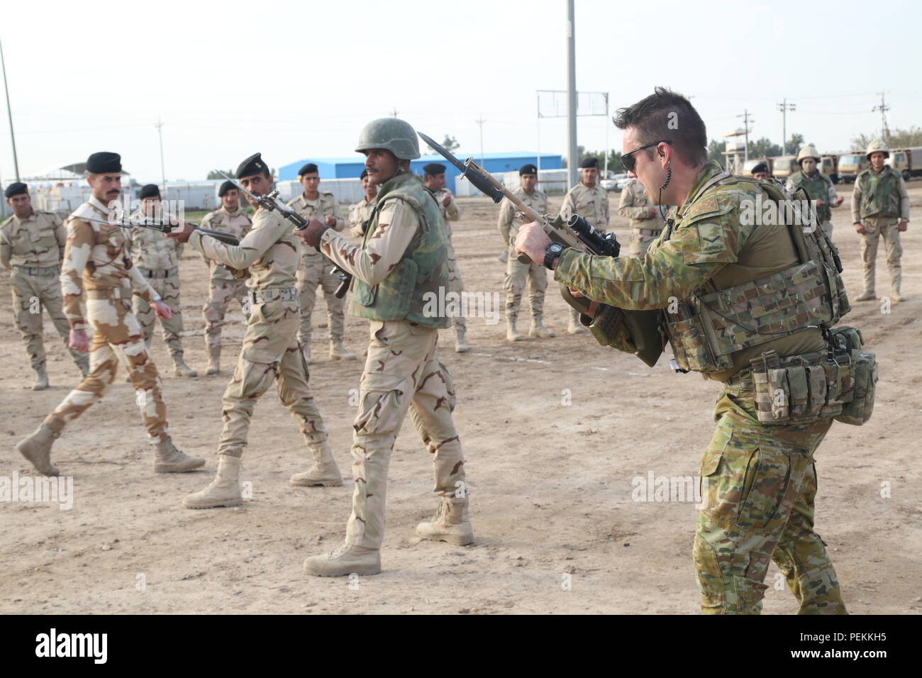 An Australian soldier, assigned as a Task Group Taji Trainer ...