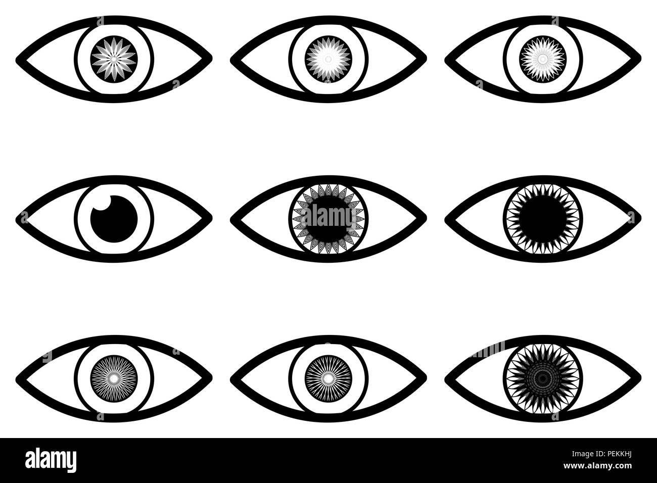 Geometrical Eye Shape Stock Vector Images - Alamy