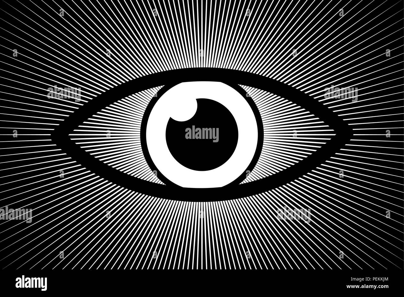 Eye abstract background - black and white vector pattern Stock Vector ...