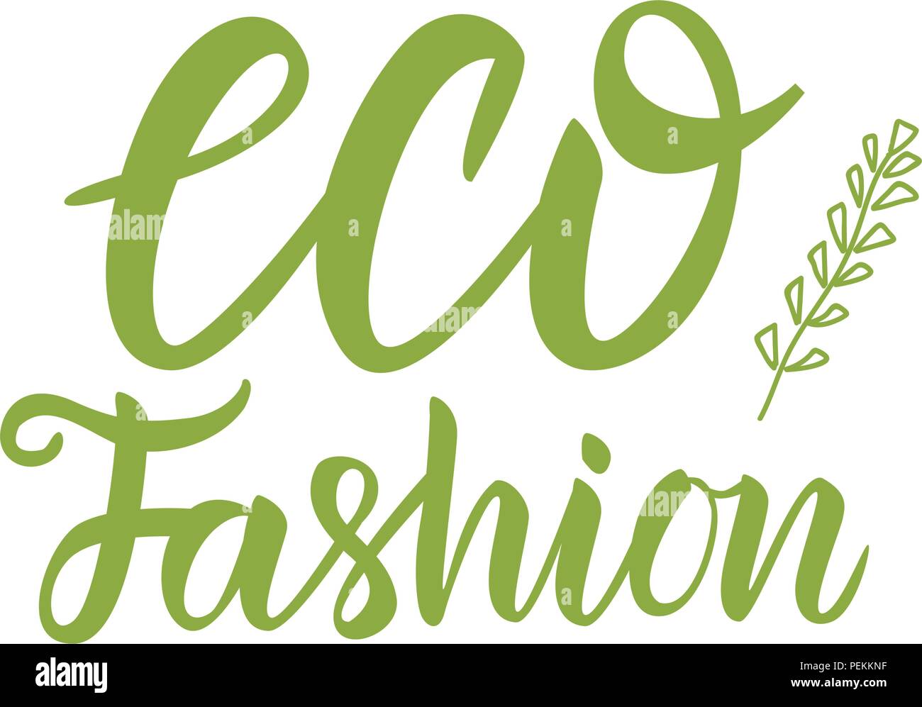 Vector Eco Fashion inscription lettering calligraphy isolated on white ...