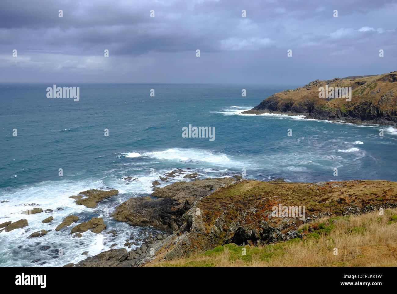 Porth Ledden on the Cornish coast at Cape Cornwall Stock Photo - Alamy