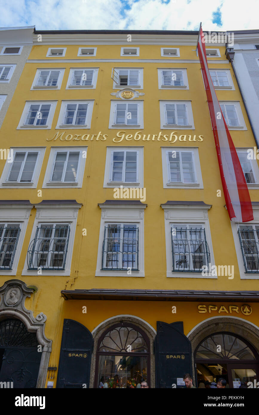 Mozart birth house in salzburg hi-res stock photography and images - Alamy