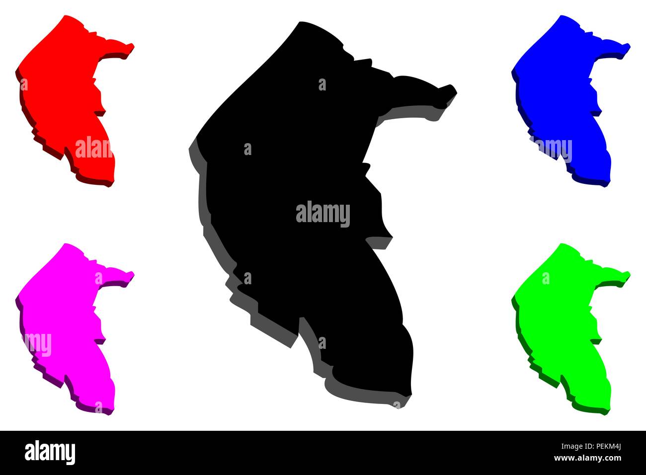 3D map of Australian Capital Territory (Australian states and ...