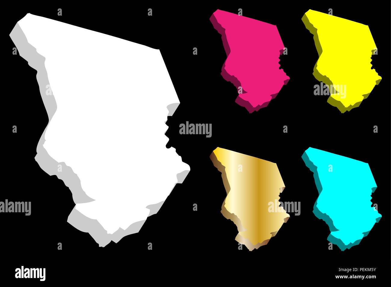 Chad gold map Stock Vector Images - Alamy
