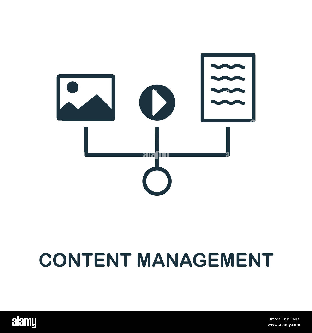 Content Management creative icon. Simple element illustration. Content ...