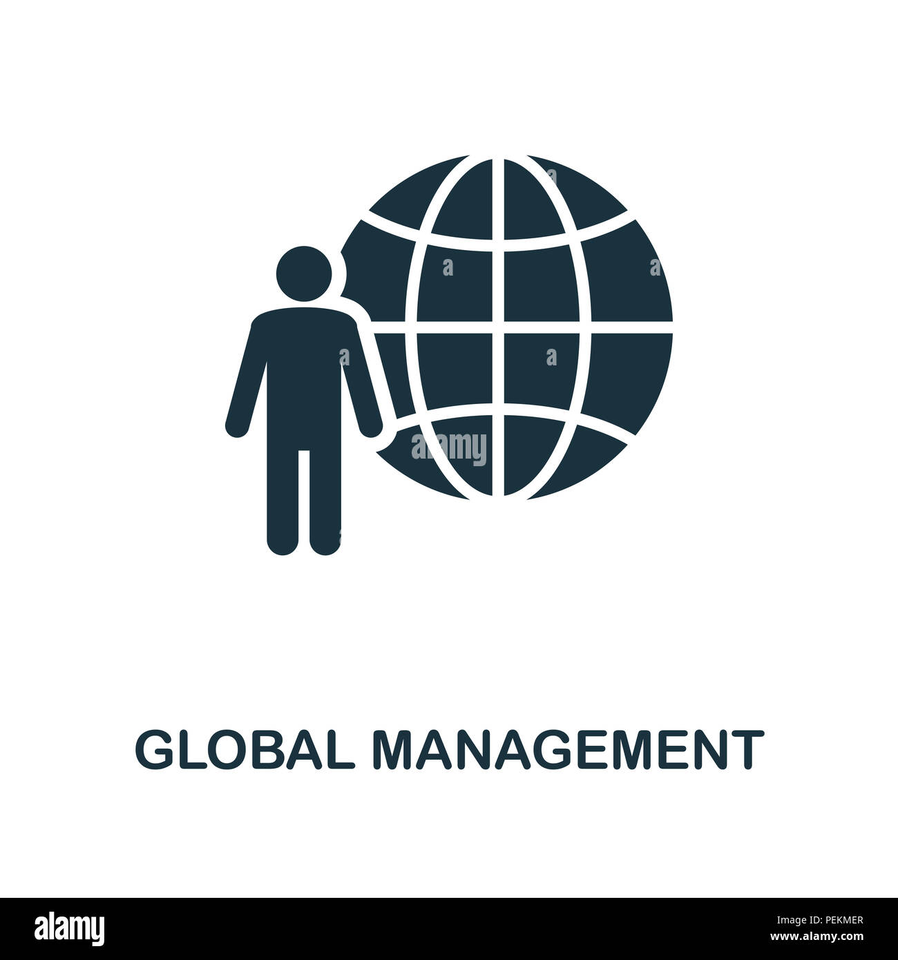 Global Management creative icon. Simple element illustration. Global ...