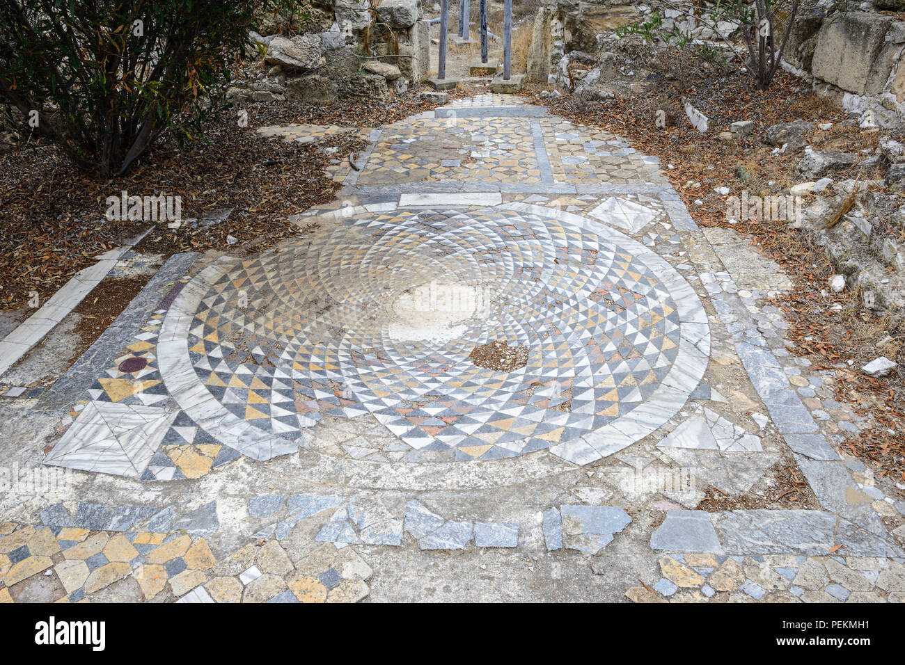 Decorative flooring of atrium at early Christian Basilica Kampanopetra ...