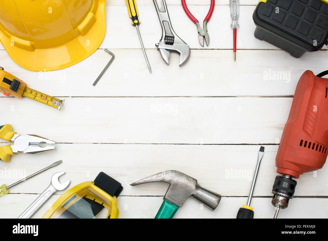 Construction tools background hi-res stock photography and images - Alamy