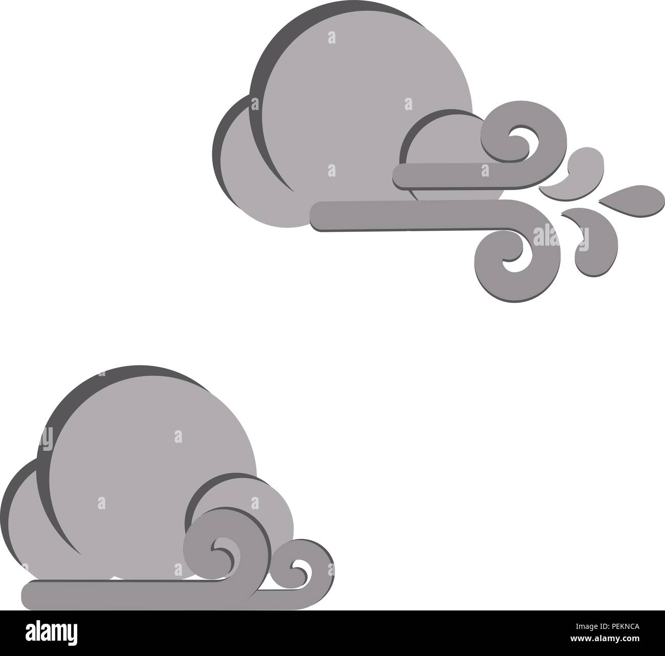 Gray blizzard icon isolated on white background. Weather forecast ...