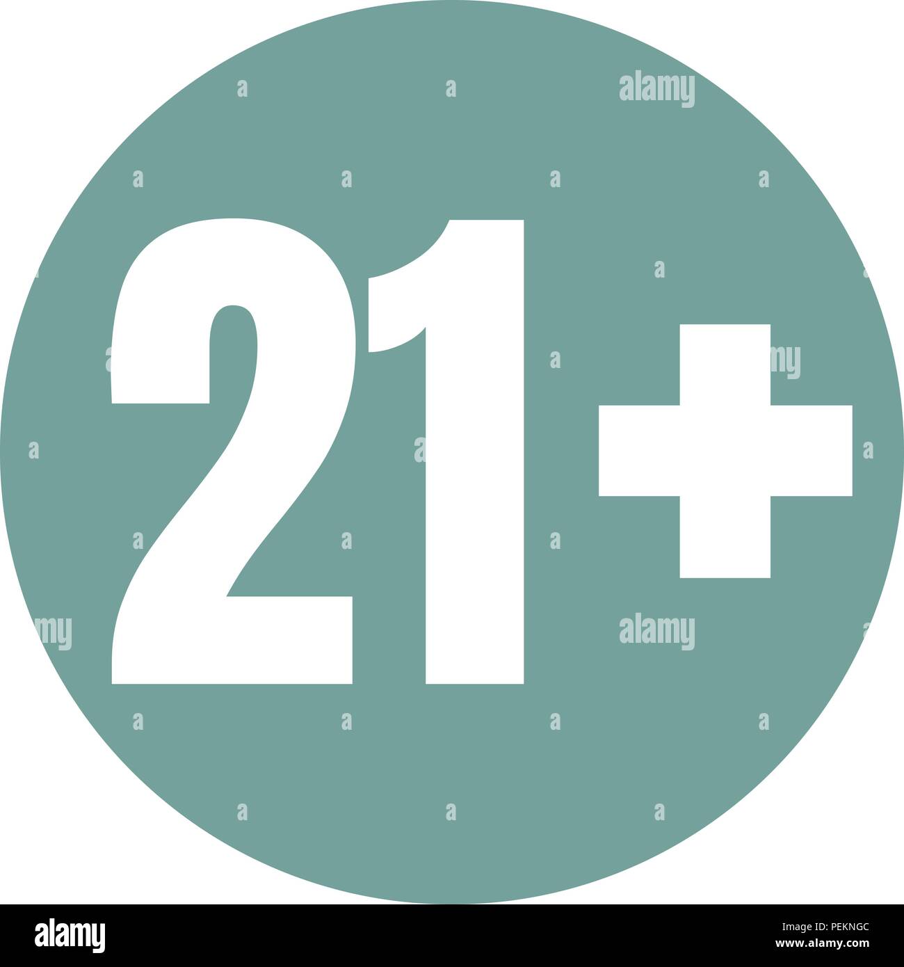 Limit age icon on blue background. Icons age limit from twenty-one ...