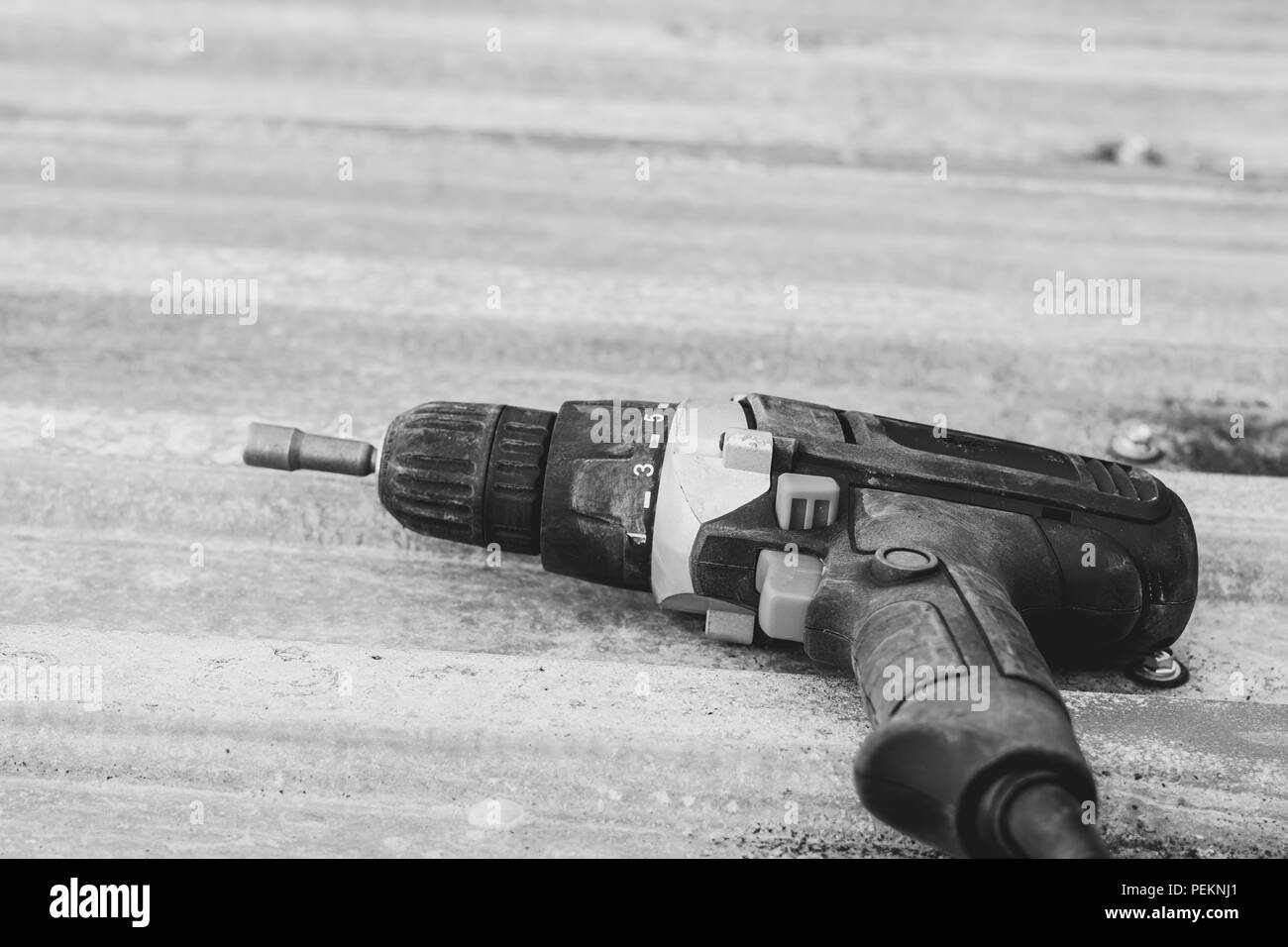 Power drill, safety Black and White Stock Photos & Images - Alamy