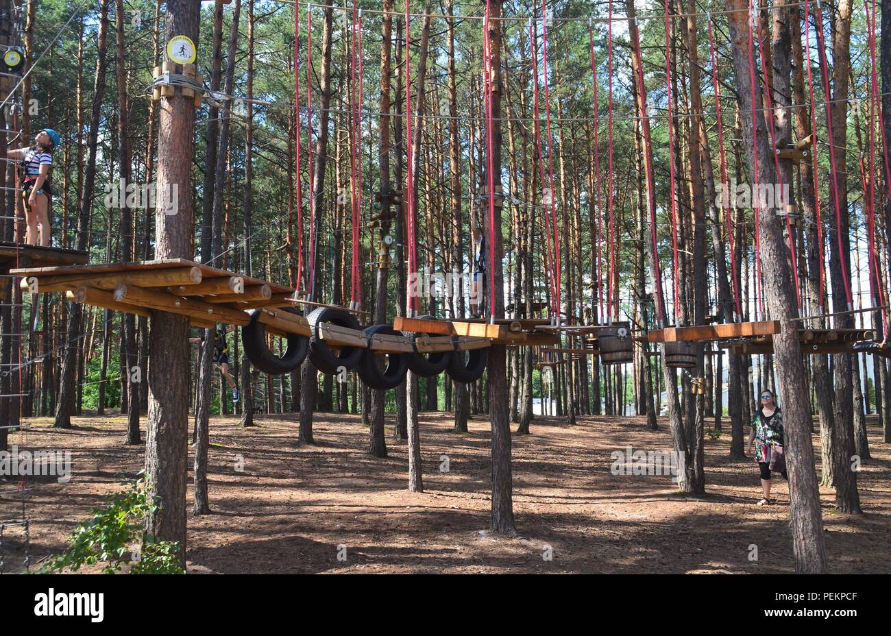 Rope park hi-res stock photography and images - Alamy