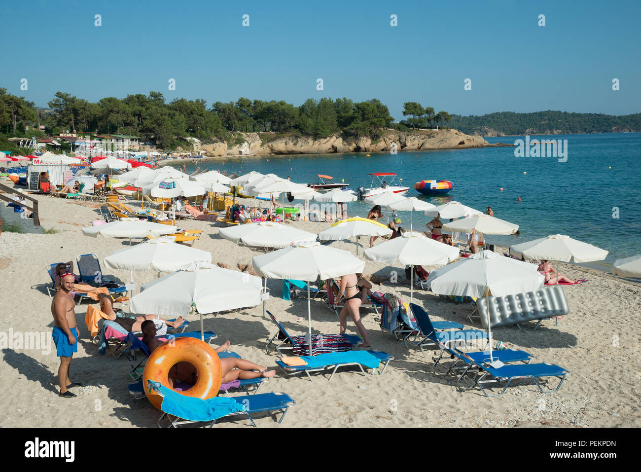 Beach in Pefkari, Thasos, East Macedonia and Thrace, Greece, Europe ...