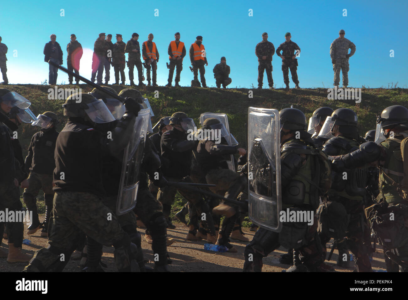 Polish and Hungarian Soldiers assigned to the Multinational Battle ...