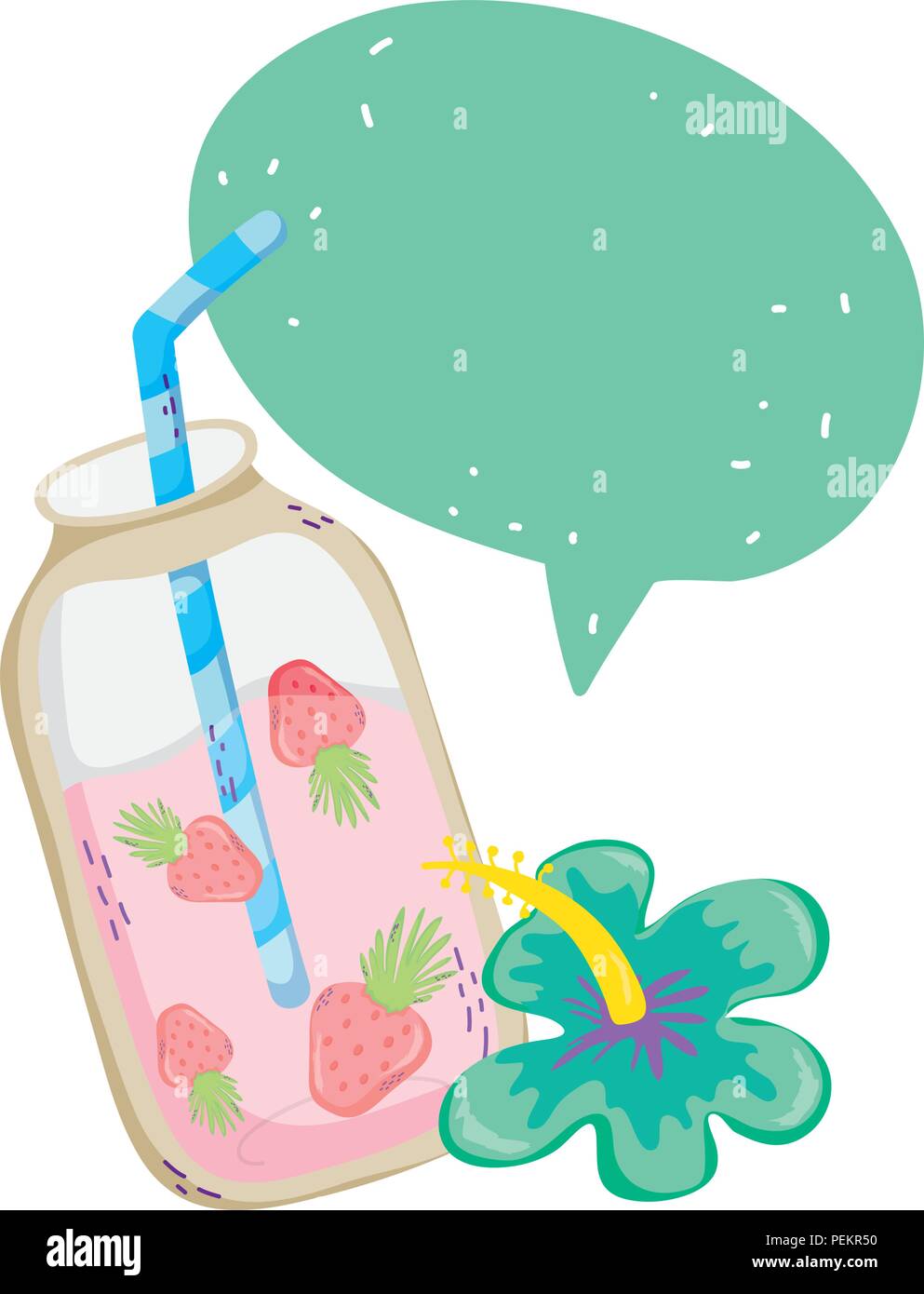 Strawberry mint water Stock Vector Images - Alamy