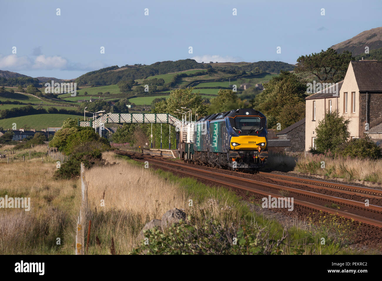 2 Direct Rail Services class 88 bi mode locomotives passing Kirkby In ...