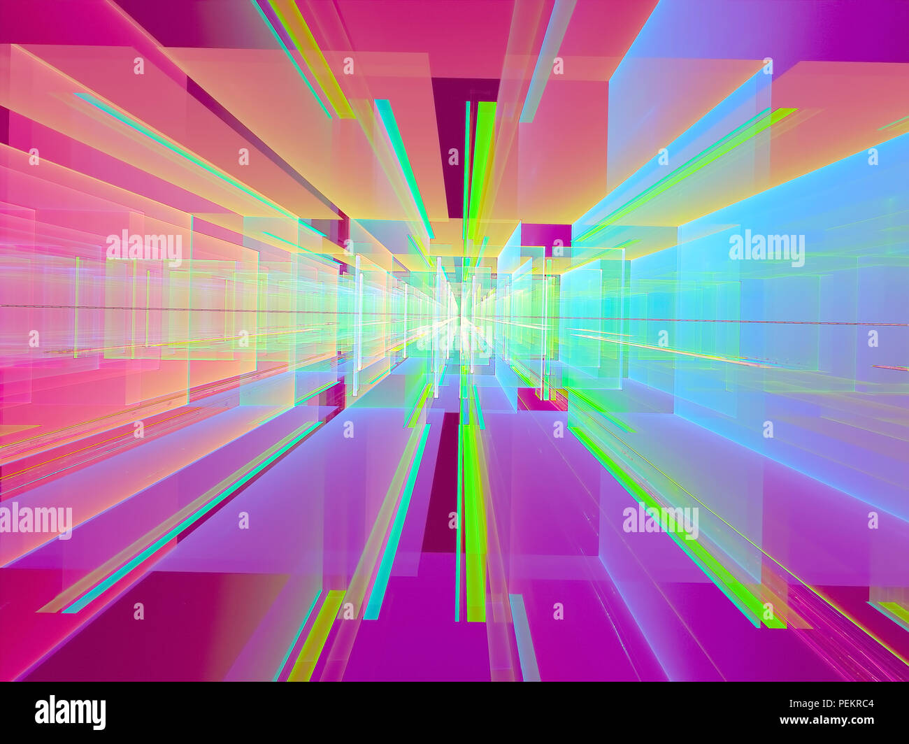 Abstract portal with glass walls - digitally generated image Stock ...