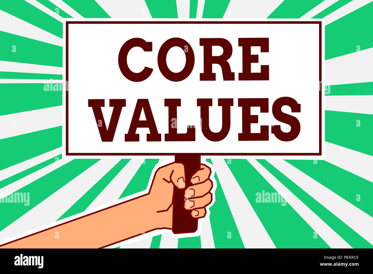 Writing note showing Core Values. Business photo showcasing belief ...