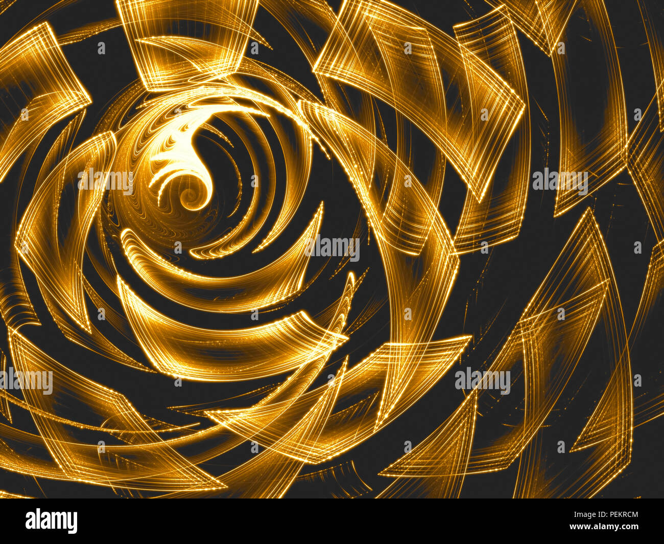 Golden swirl pattern hi-res stock photography and images - Alamy