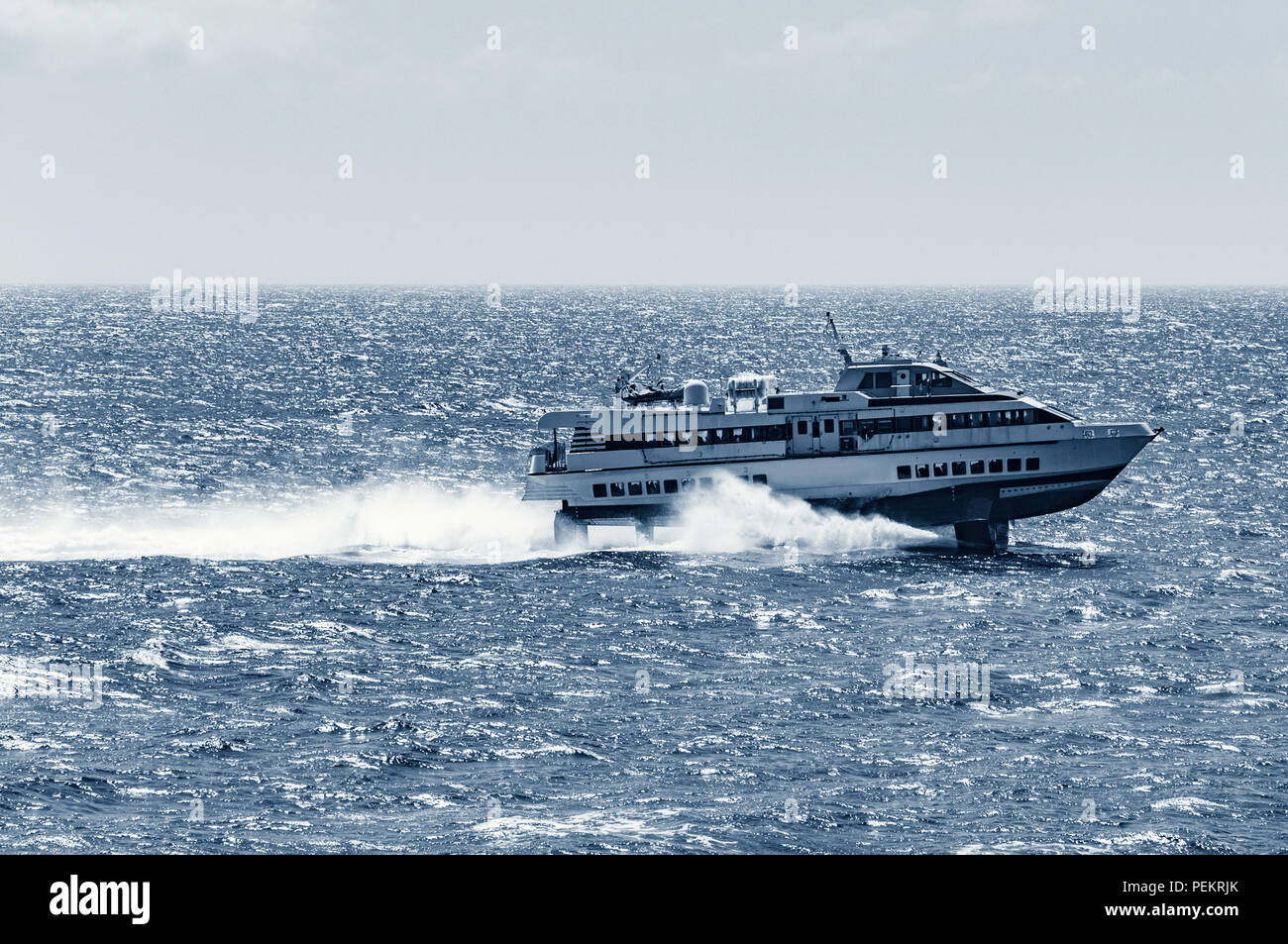 High speed boat moves fast on the sea surface Stock Photo - Alamy