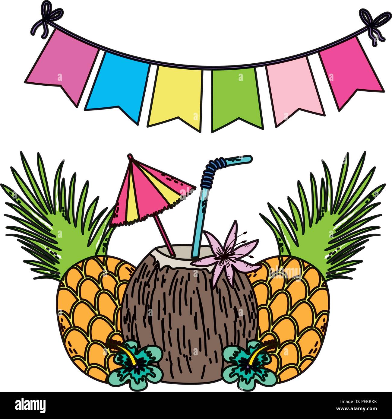 Pineapples Stock Vector Images - Alamy