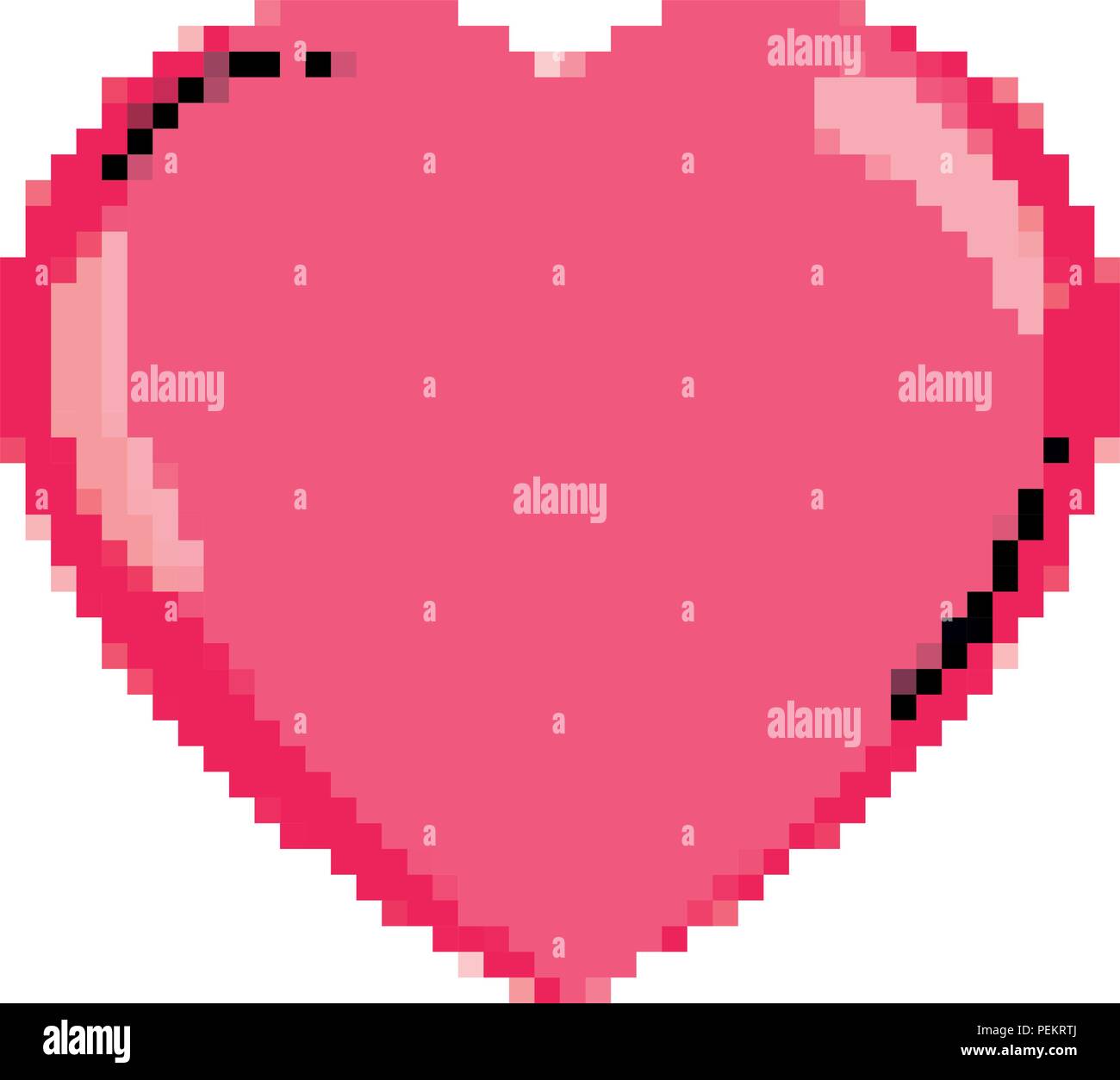 pixelated beauty heart love symbol Stock Vector Image & Art - Alamy