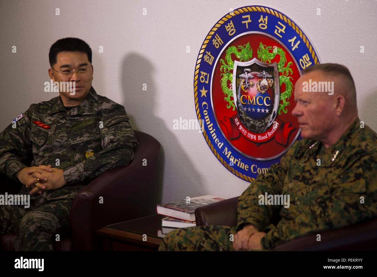 U.S. Marine Corps Lt. Gen. Lawrence D. Nicholson, right, commanding ...
