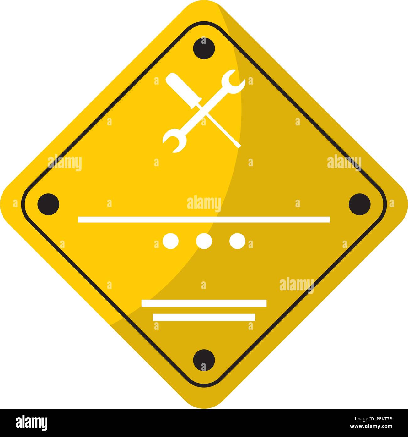 caution construction service emblem notice Stock Vector Image & Art - Alamy