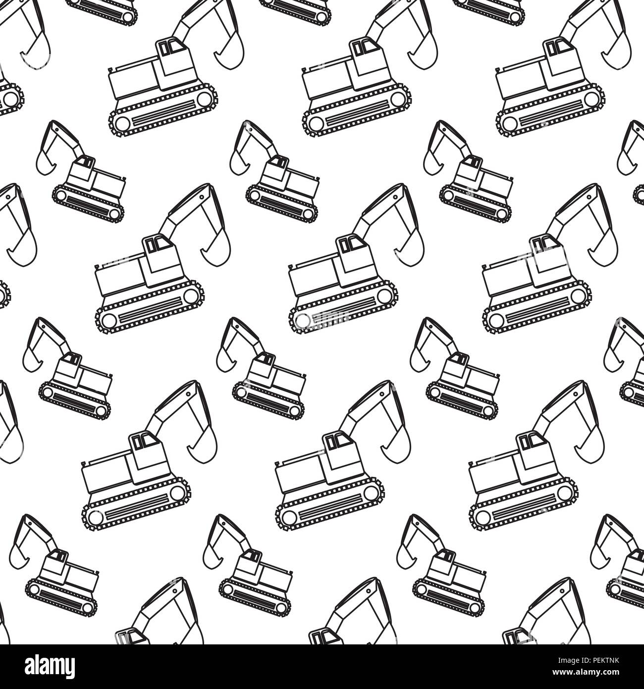 line excavator mechanic equipment repair background Stock Vector Image ...