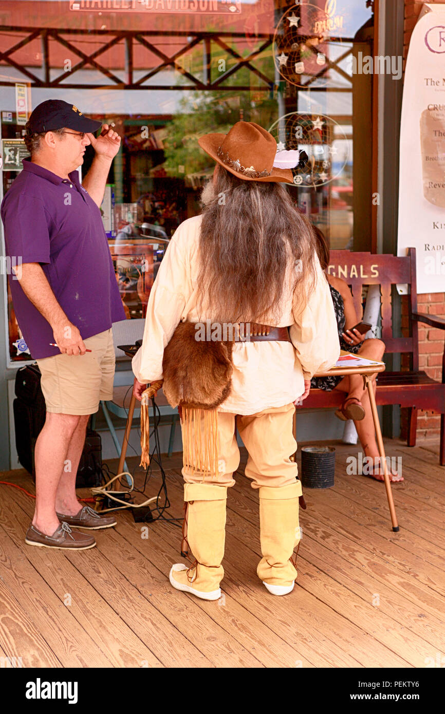 Man in period clothing as a hunter/scout at the annual Doc Holiday ...