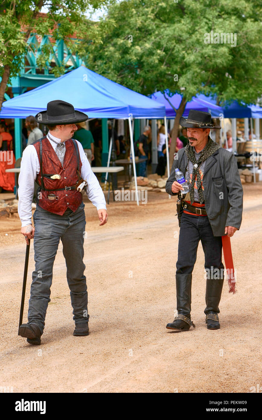 Men dressed as Doc Holiday and a cowboy deputy at the annual Doc ...