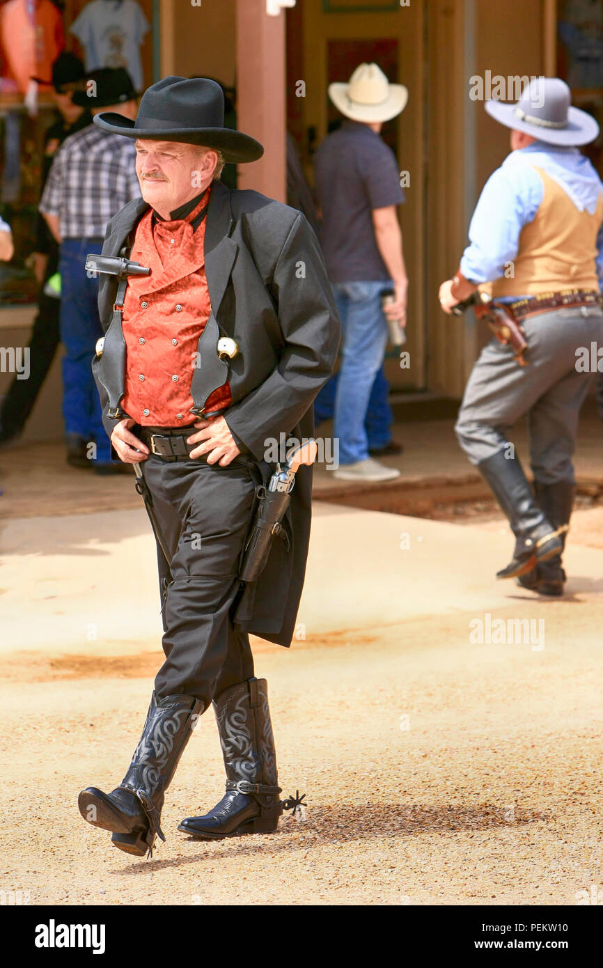 Man in period clothing at the annual Doc Holiday event in Tombstone ...