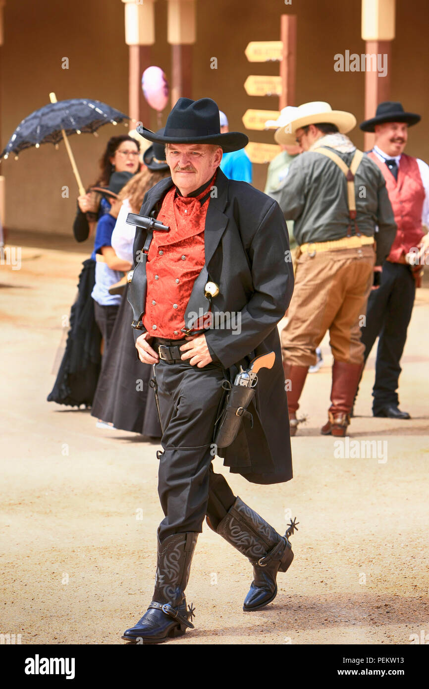 Man in period clothing at the annual Doc Holiday event in Tombstone ...