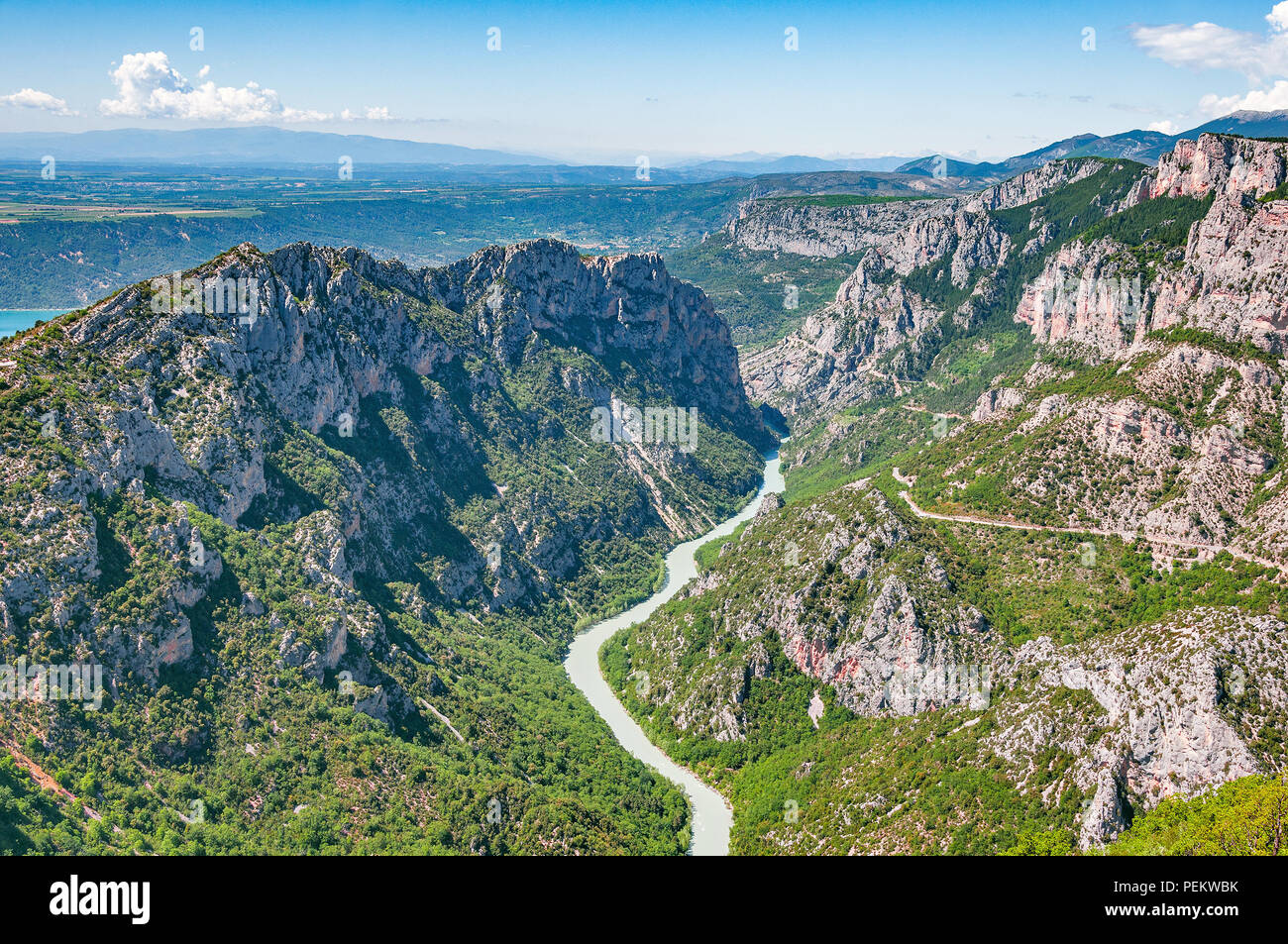 Summer view of Verdon gorge. Provence. France Stock Photo - Alamy