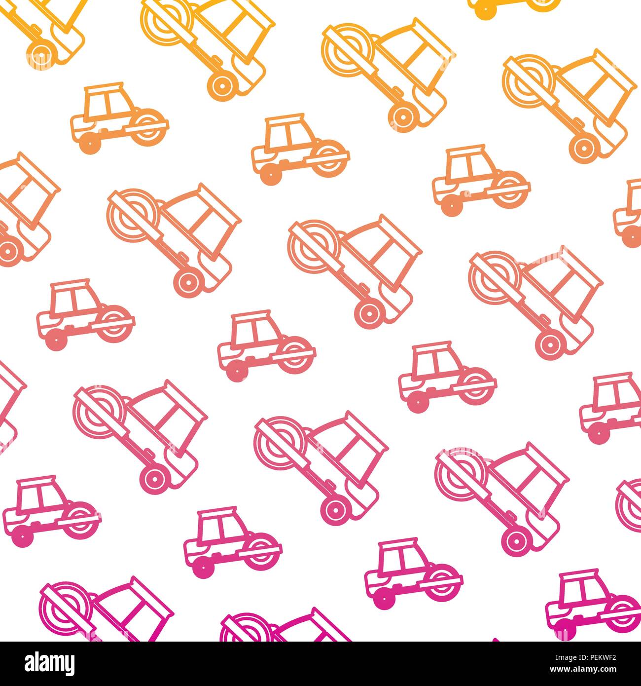 degraded line road roller mechanic equipment background Stock Vector ...