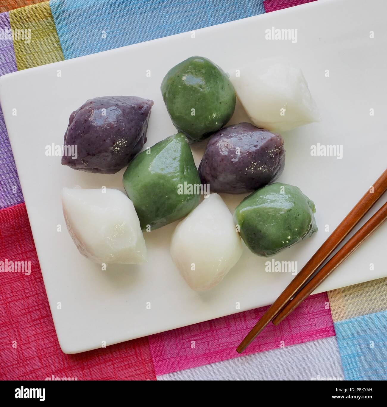 Korean food Songpyeon, half-moon-shaped rice cake Stock Photo - Alamy