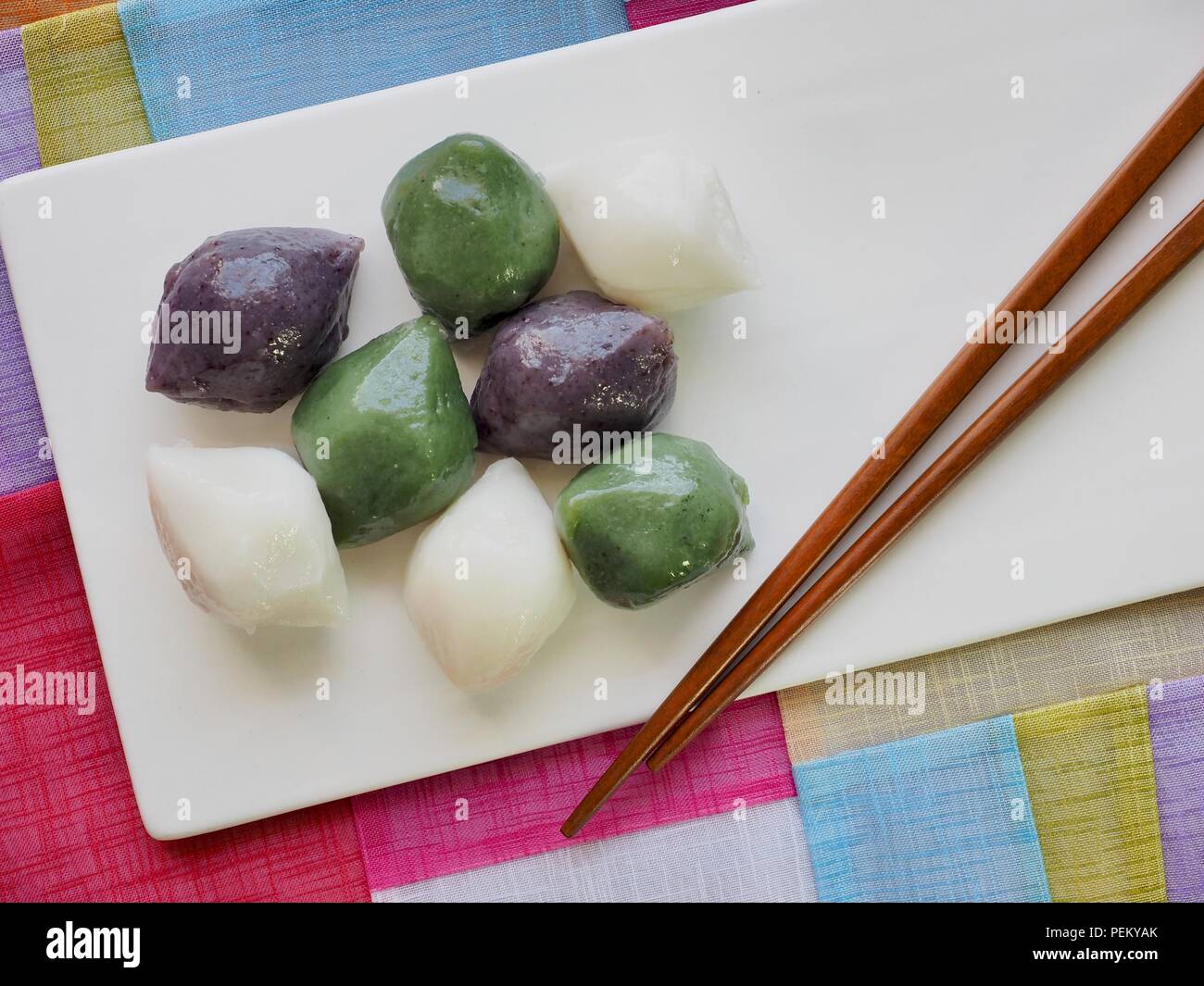 Korean food Songpyeon, half-moon-shaped rice cake Stock Photo - Alamy