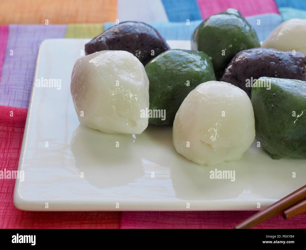Korean food Songpyeon, half-moon-shaped rice cake Stock Photo - Alamy