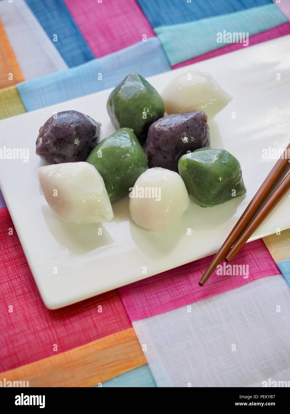 Korean food Songpyeon, half-moon-shaped rice cake Stock Photo - Alamy