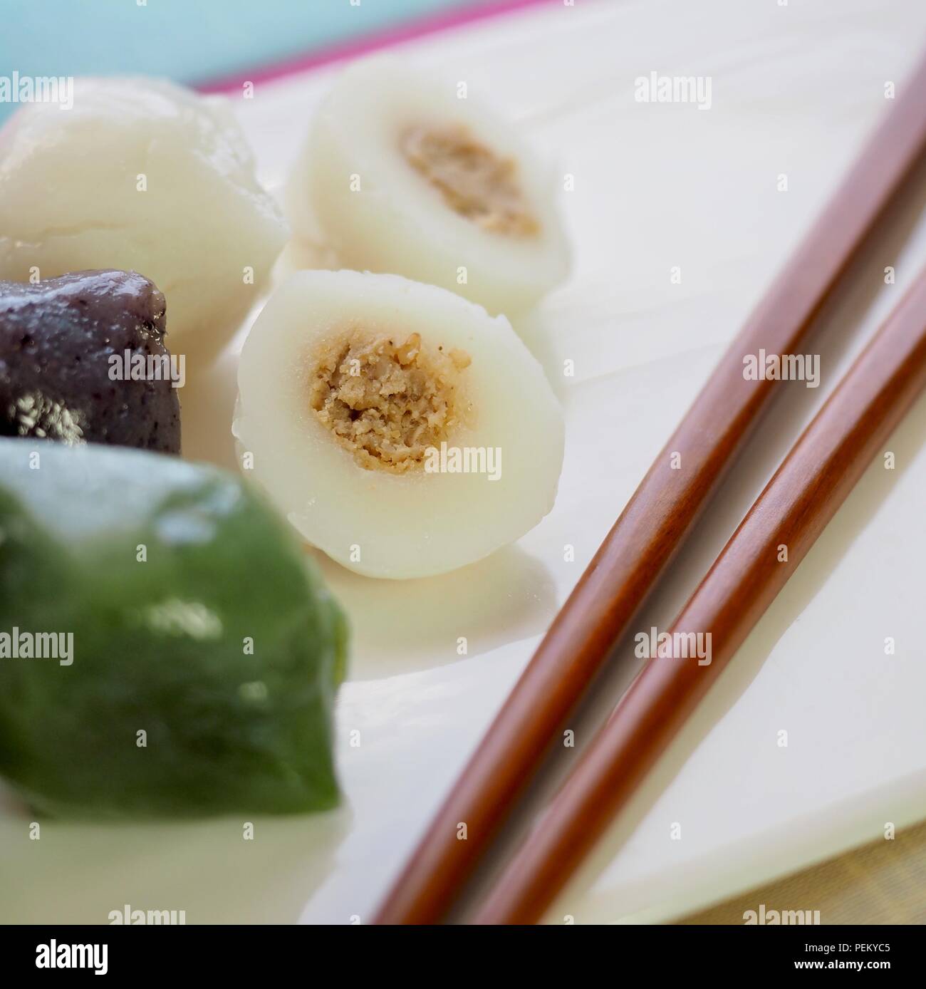 Korean food Songpyeon, half-moon-shaped rice cake Stock Photo - Alamy