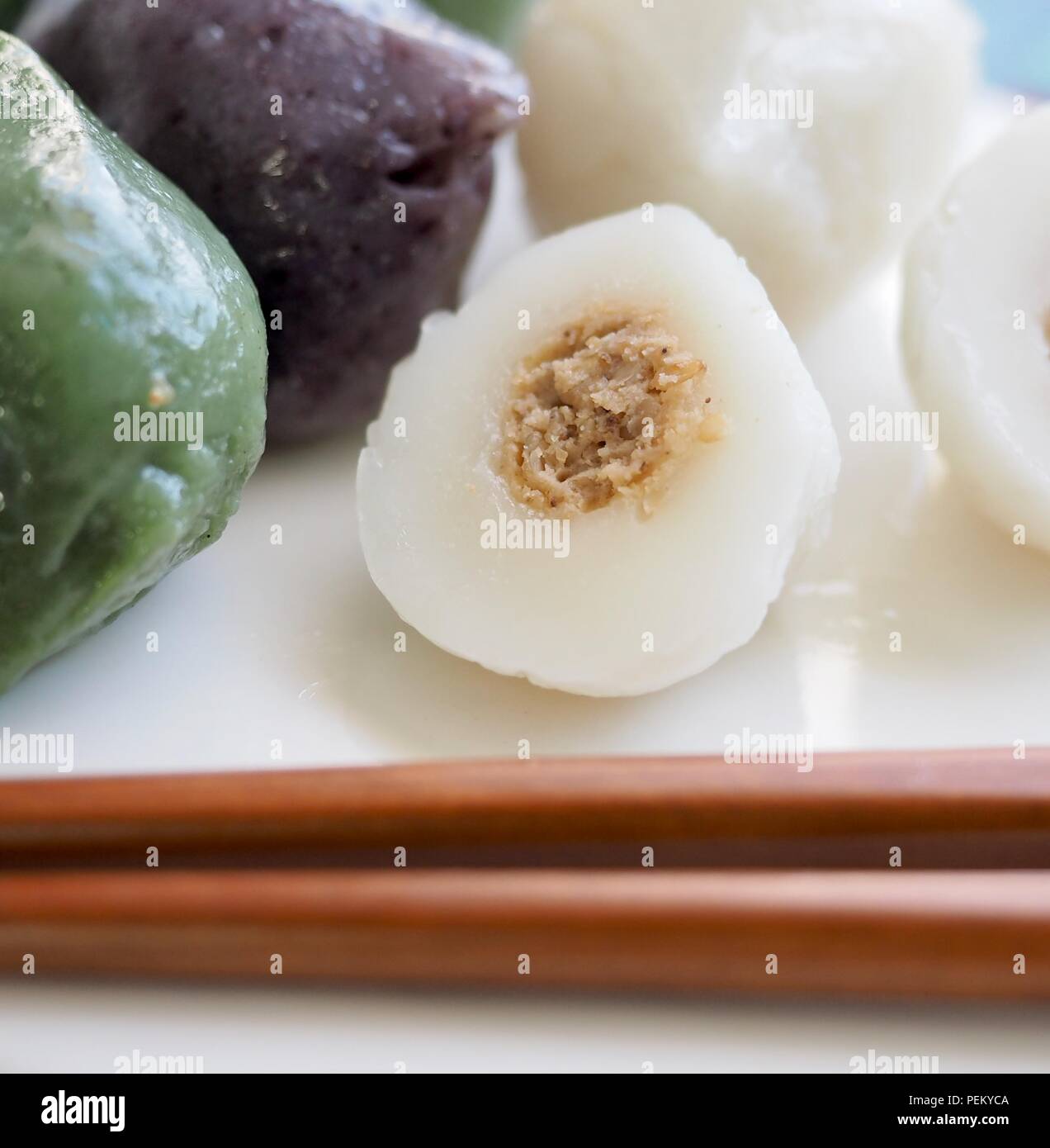 Korean food Songpyeon, half-moon-shaped rice cake Stock Photo - Alamy
